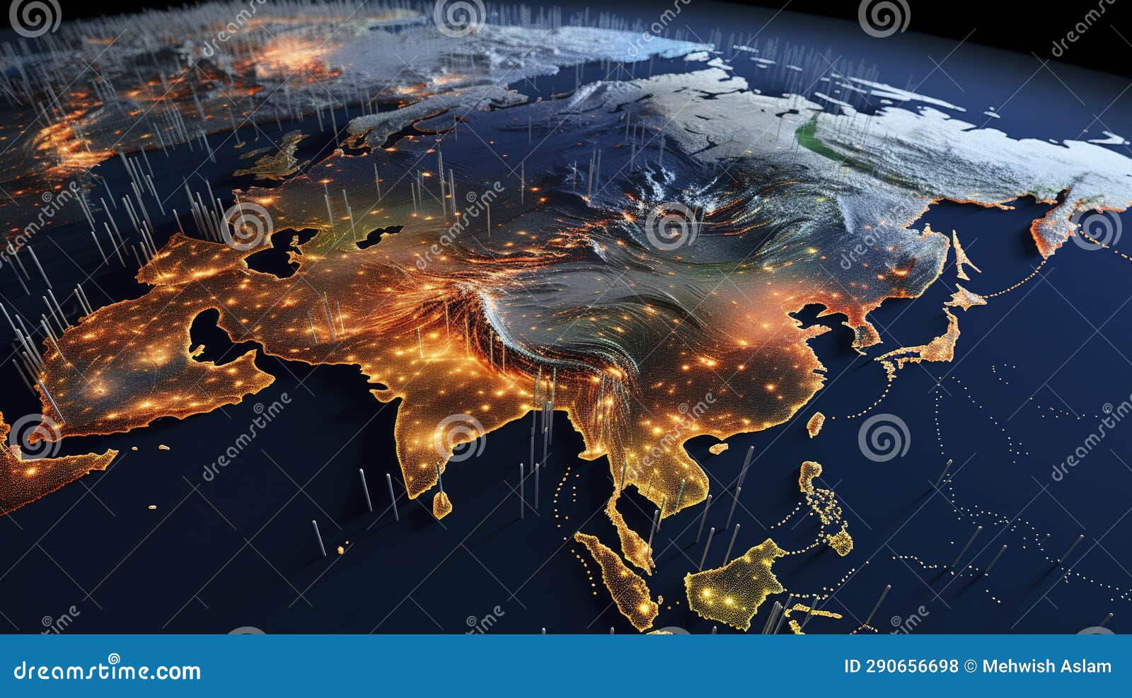 A Photo of AI - Driven Climate Modeling Stock Illustration ...