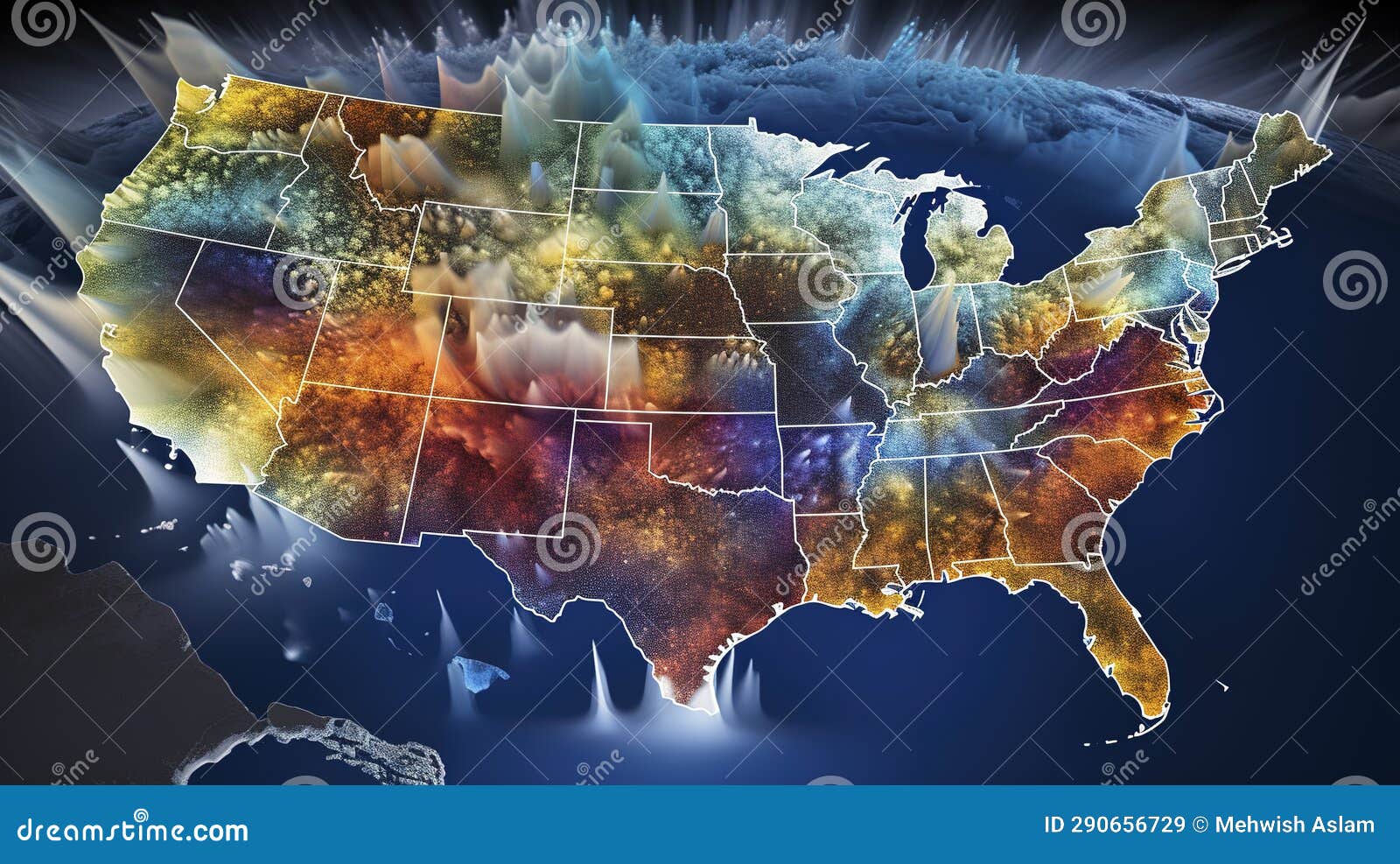 A Photo of AI - Driven Climate Modeling Stock Illustration ...