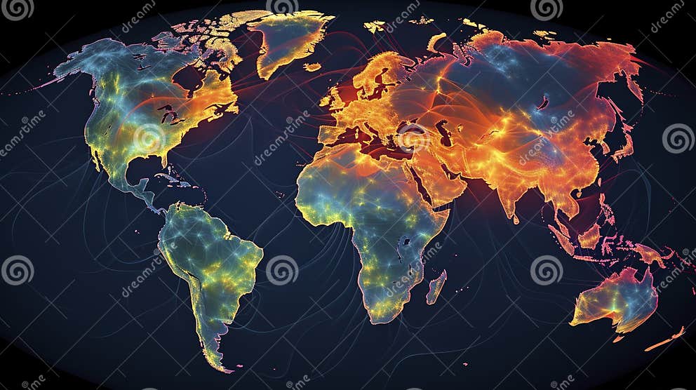 A Photo of AI - Driven Climate Modeling Stock Illustration ...