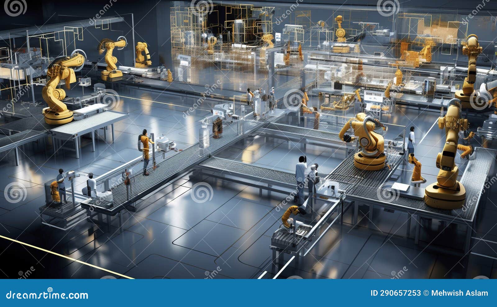 A Photo of Autonomous Manufacturing Systems Stock Illustration ...