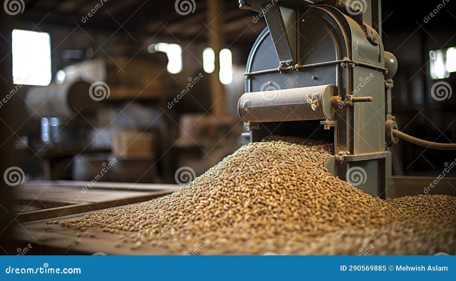 A Photo of a Feed Grinder Grinding Animal Feed Stock Illustration ...