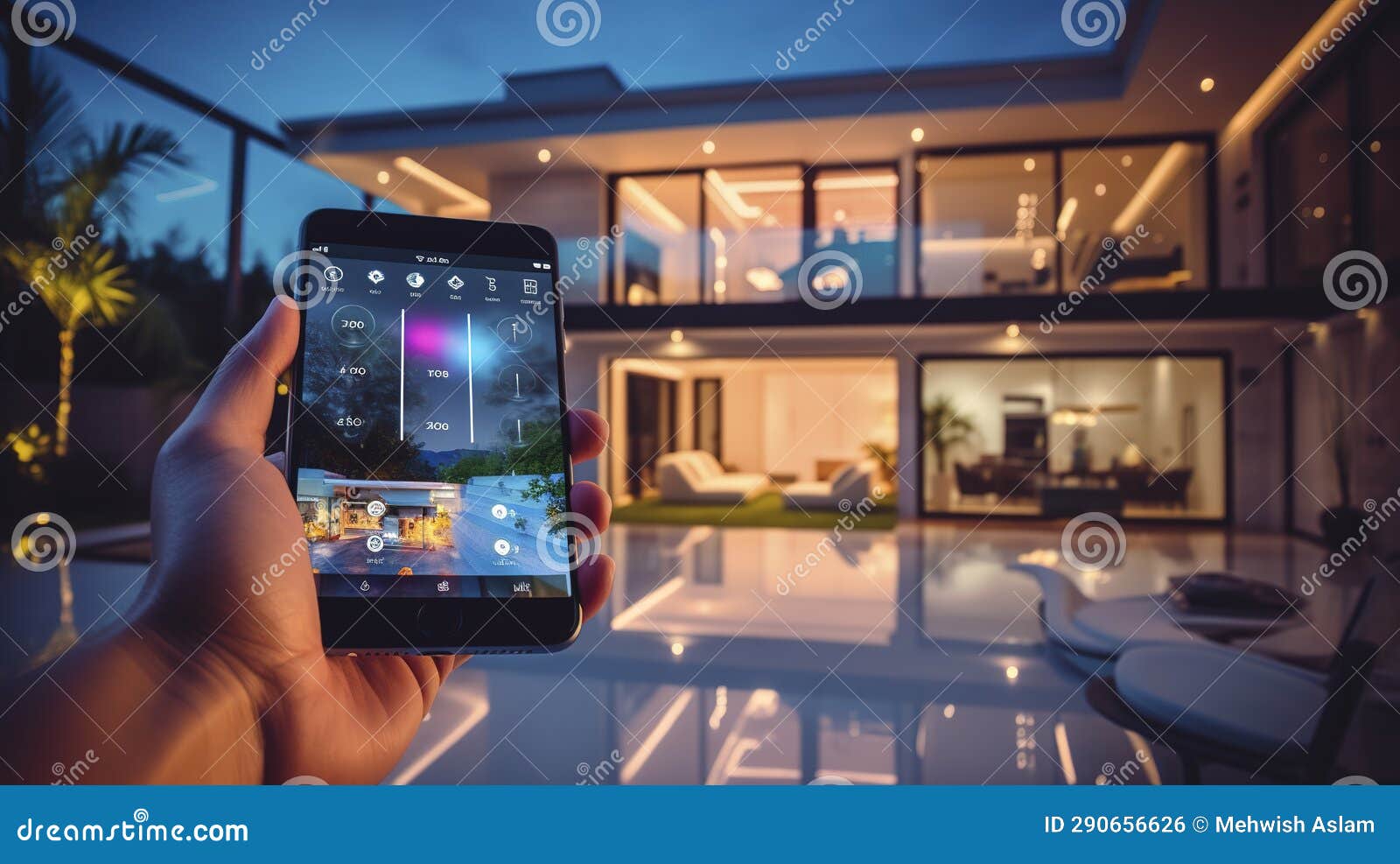 A Photo of a Smart Home Automation System Stock Illustration ...
