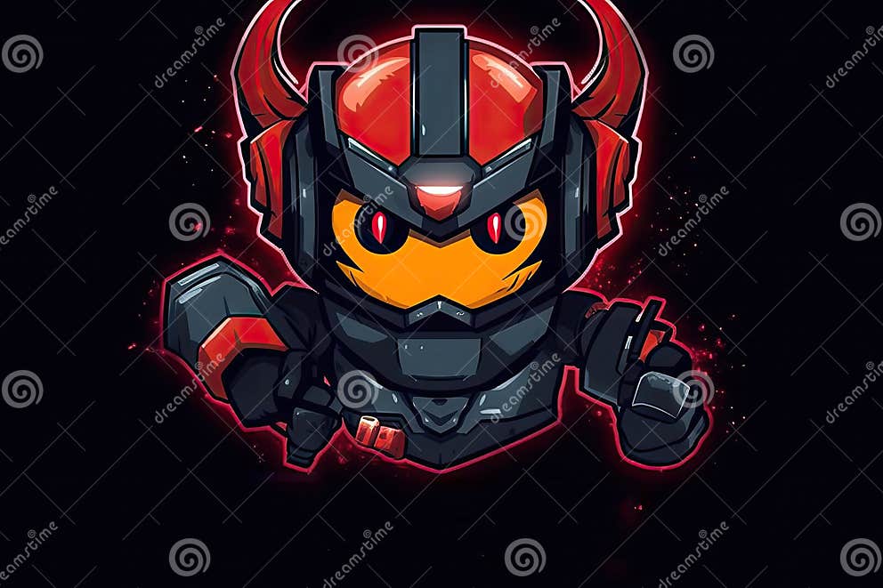 Robot gaming logo stock illustration. Illustration of skull - 302238206