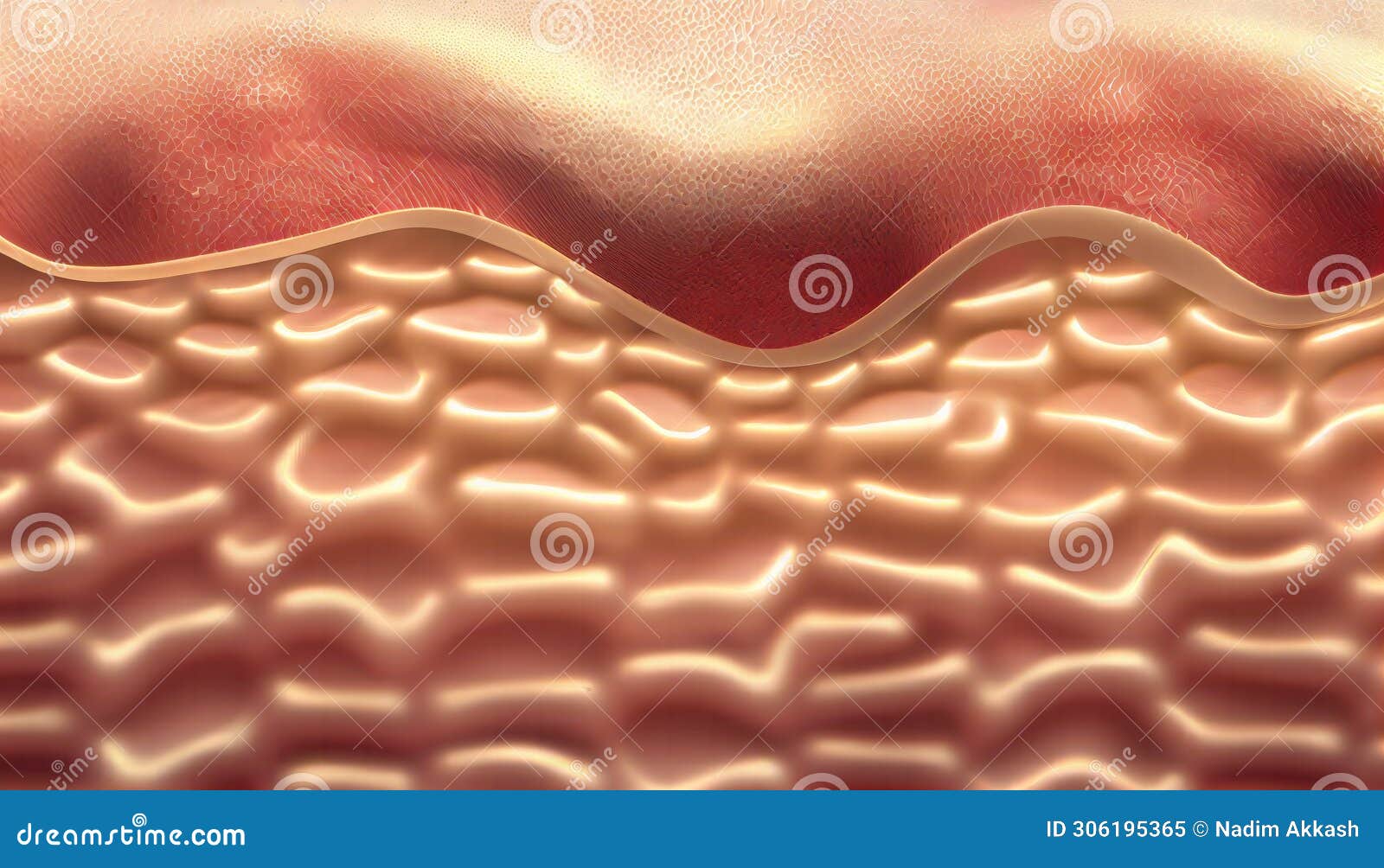 Saggy Skin Layer Cells 3D Rendering Mobile Phone Structure Texture ...