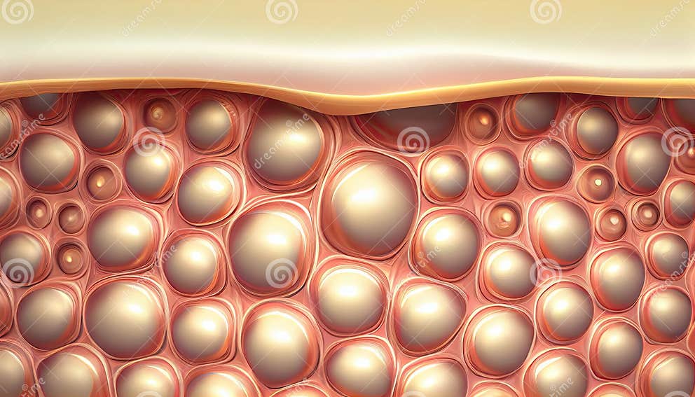 Skin Structure Layer 3d Rendering Cell Cosmetic Background Collagen ...