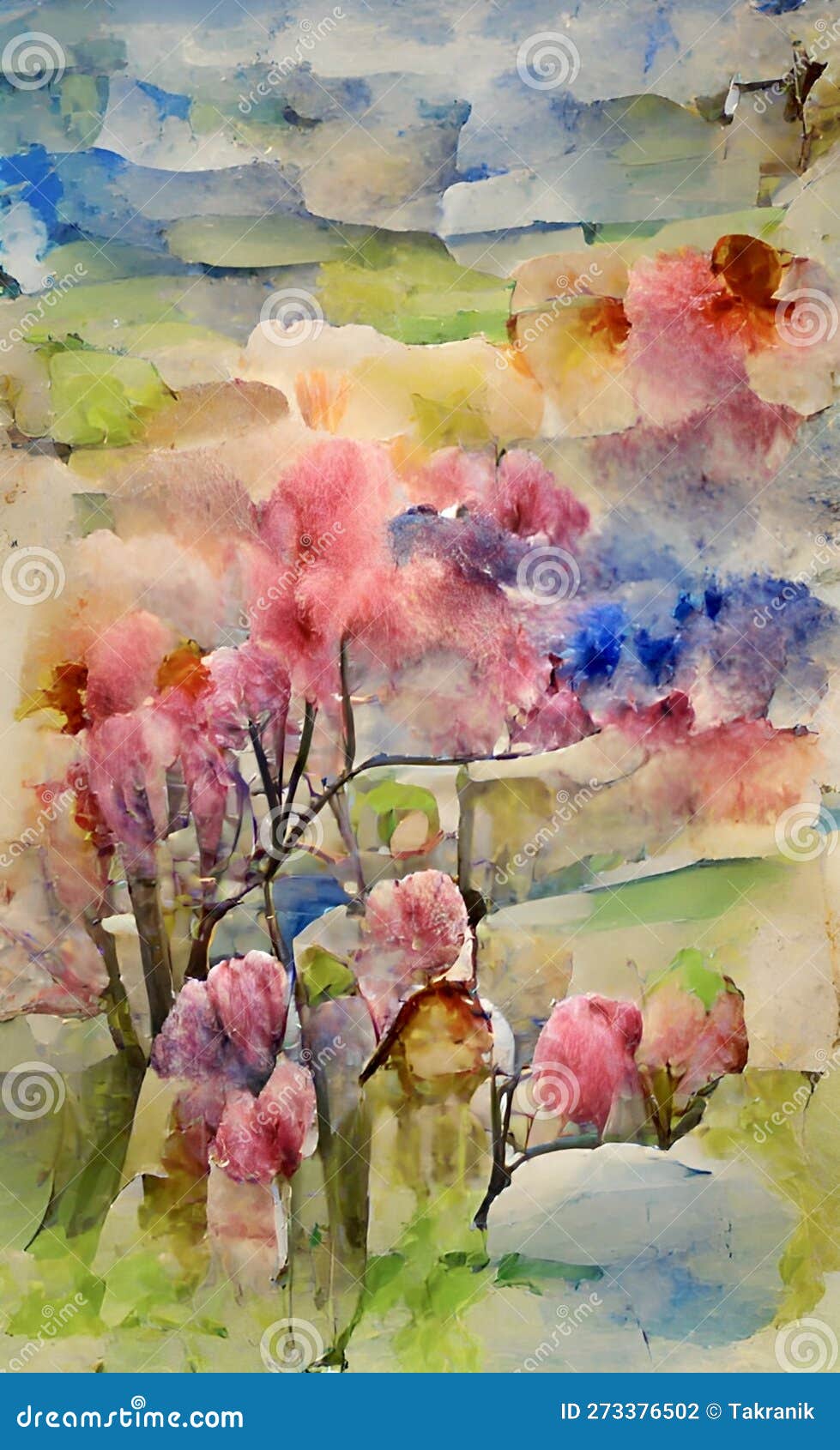 Spring, April stock illustration. Illustration of expression - 273376502
