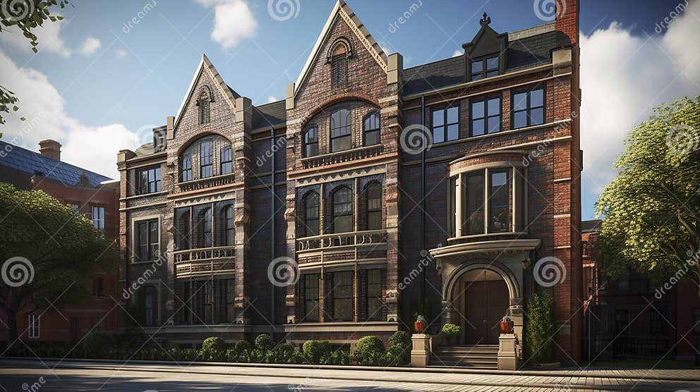 A Triplex Building with a Brick Exterior and Unique Architectural ...