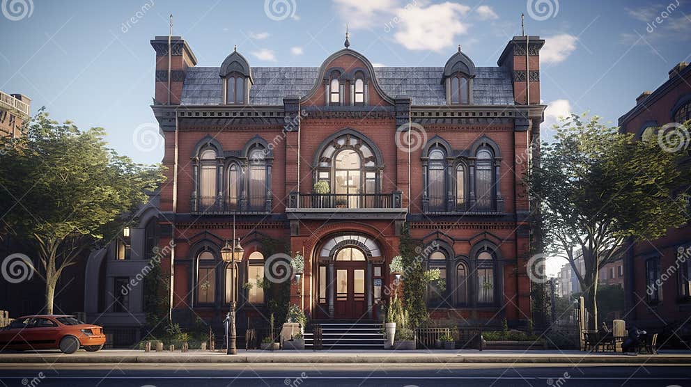 A Triplex Building with a Brick Exterior and Unique Architectural ...