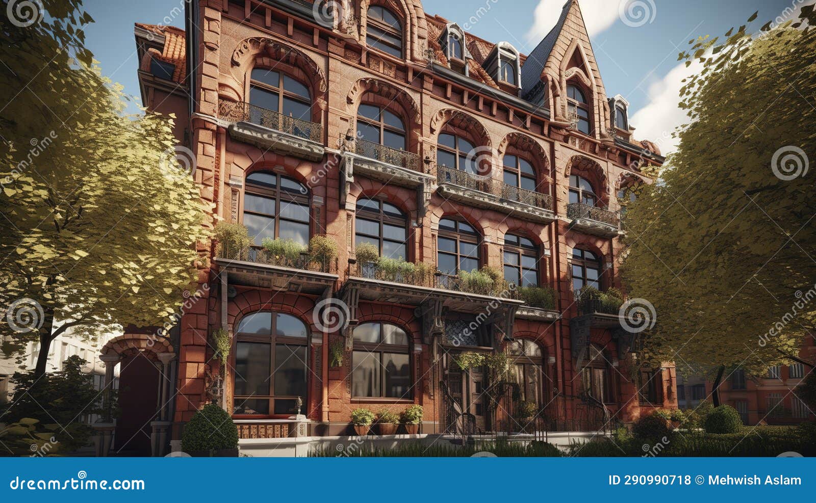 A Triplex Building with a Brick Exterior and Unique Architectural ...