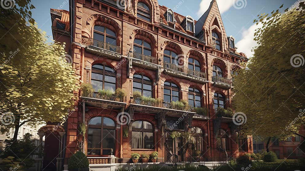 A Triplex Building with a Brick Exterior and Unique Architectural ...
