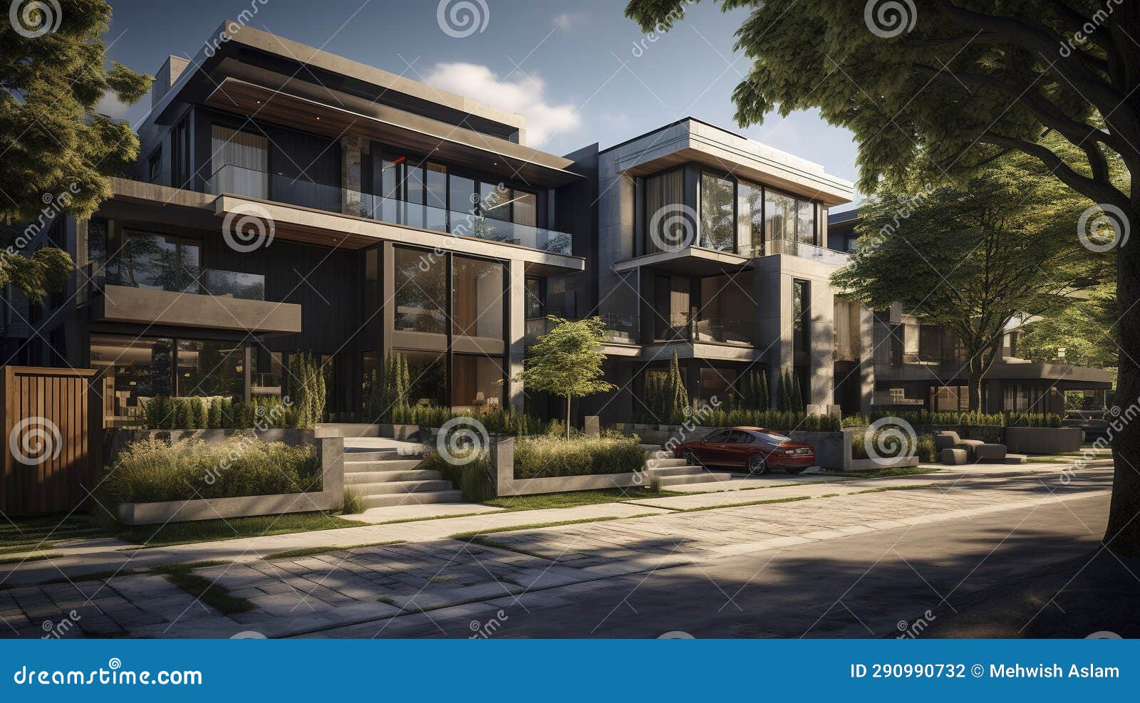 A Triplex Located in an Urban Setting with a Vibrant Neighborhood Stock ...