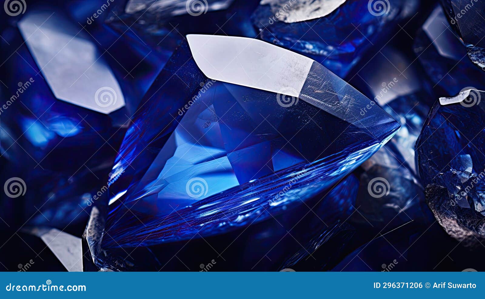 Intense Macro Photography of Reflective Blue Gemstone Stock ...