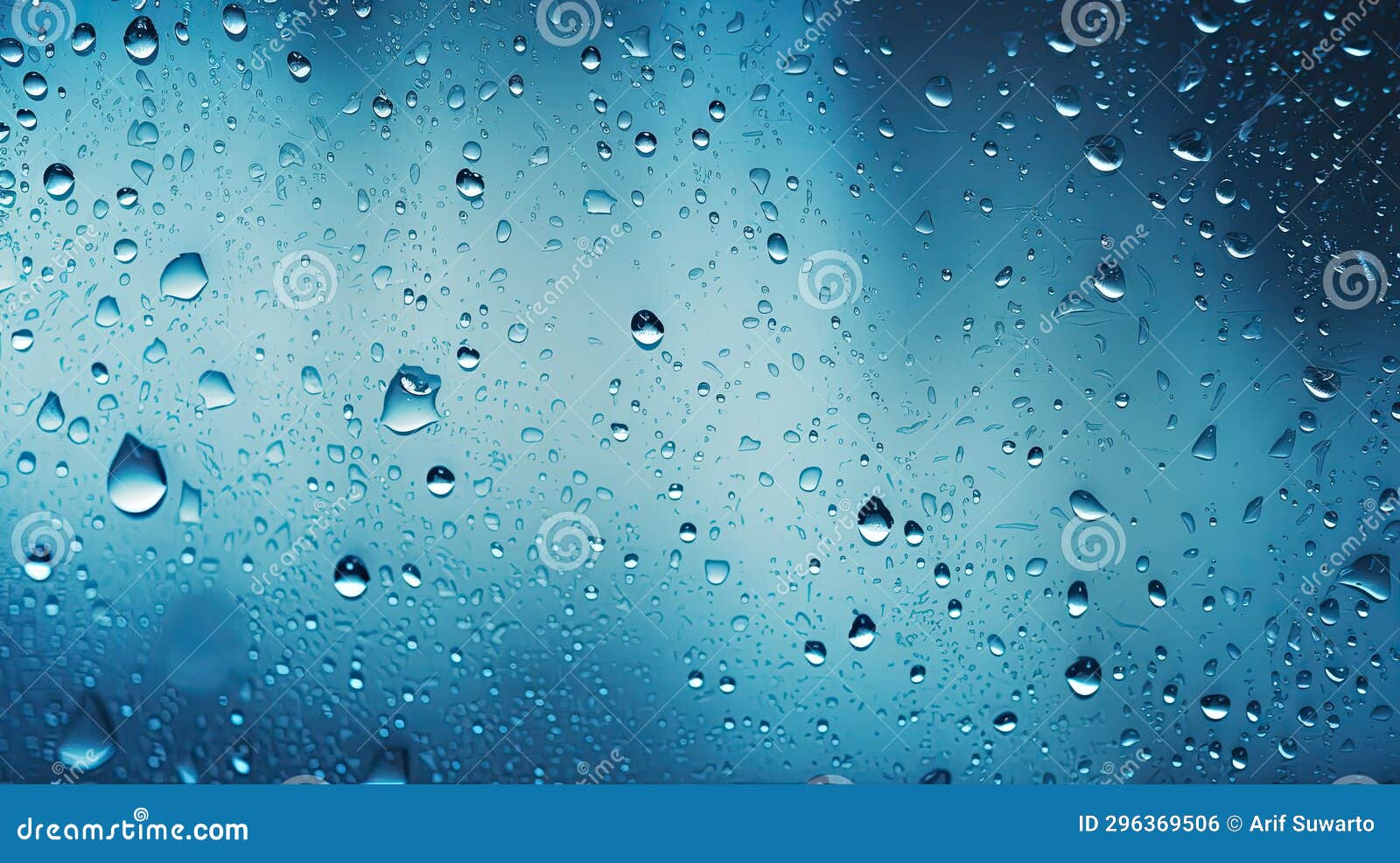 Crystal-Clear Rain Droplets on Window Stock Illustration - Illustration ...