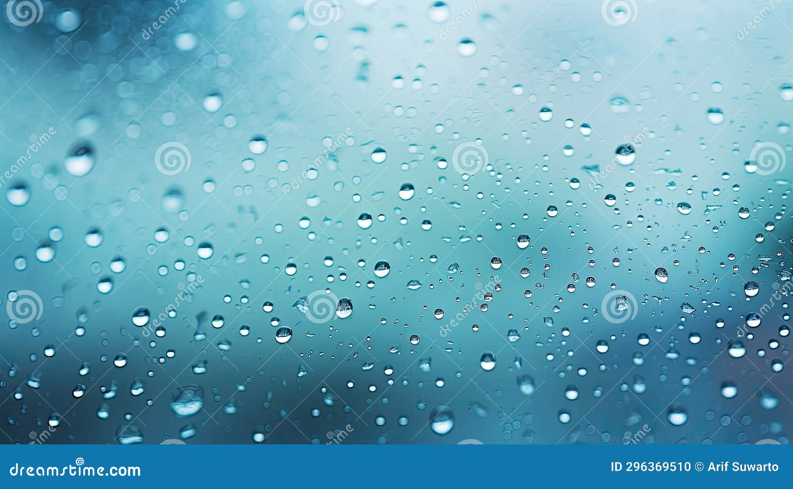 Glistening Reflections: Close-up of Raindrops on a Wet Window Stock ...