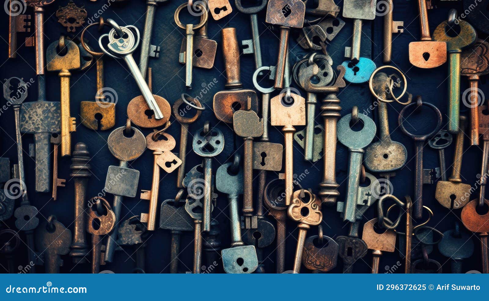 Assorted Metallic Objects Hanging in an Indoor Setting Stock ...