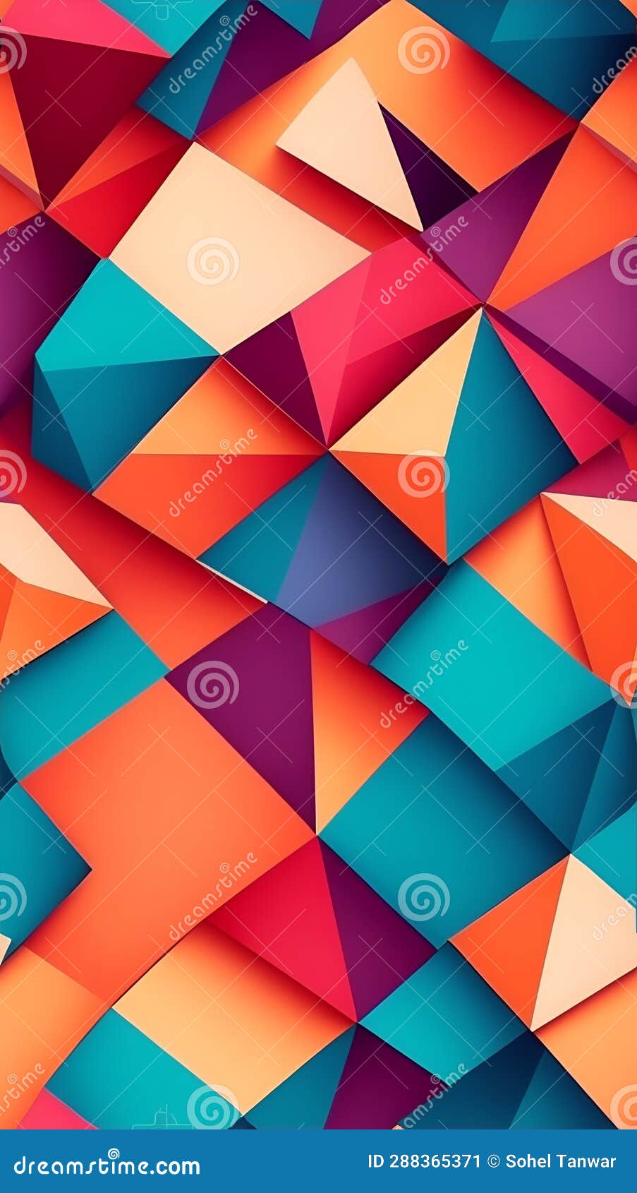 A Colorful Geometric Shape Modern Pattern Background, Concept Vector ...