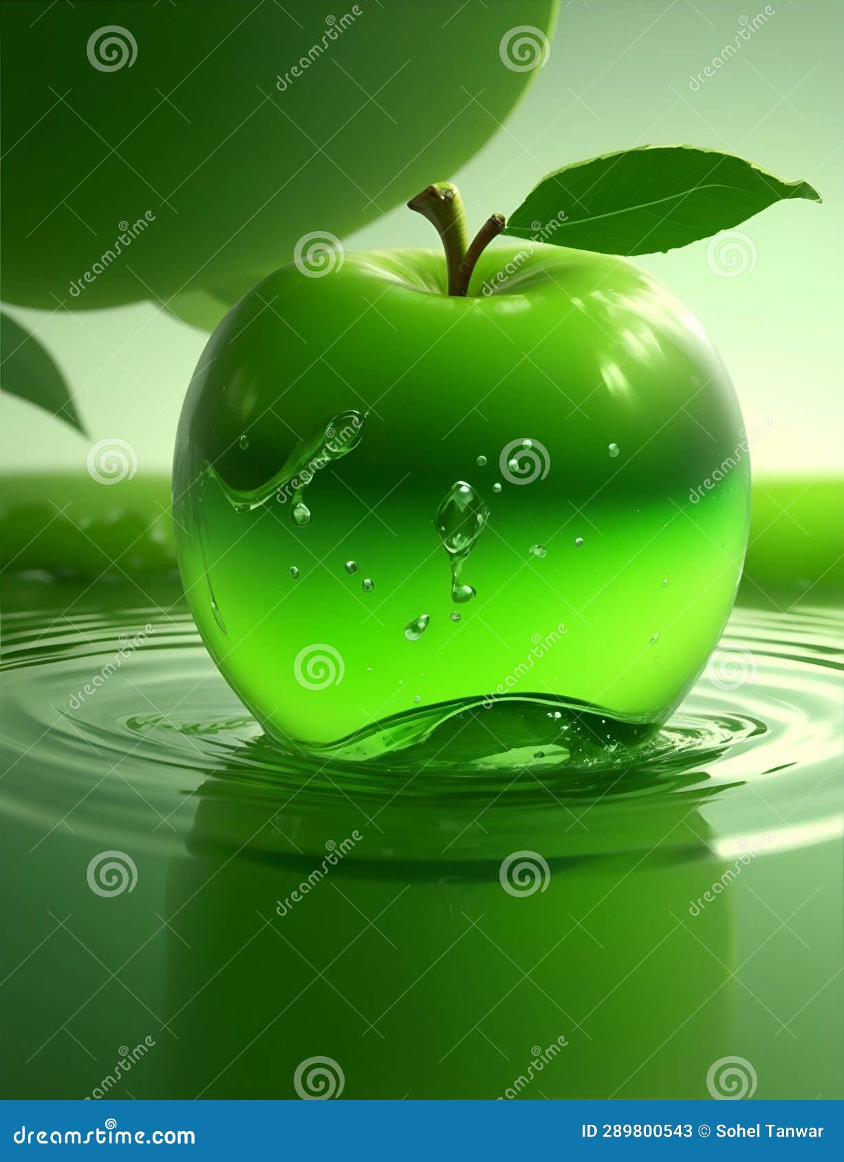 Green Apple Abstract Background. Trendy Design Graphics Used for ...