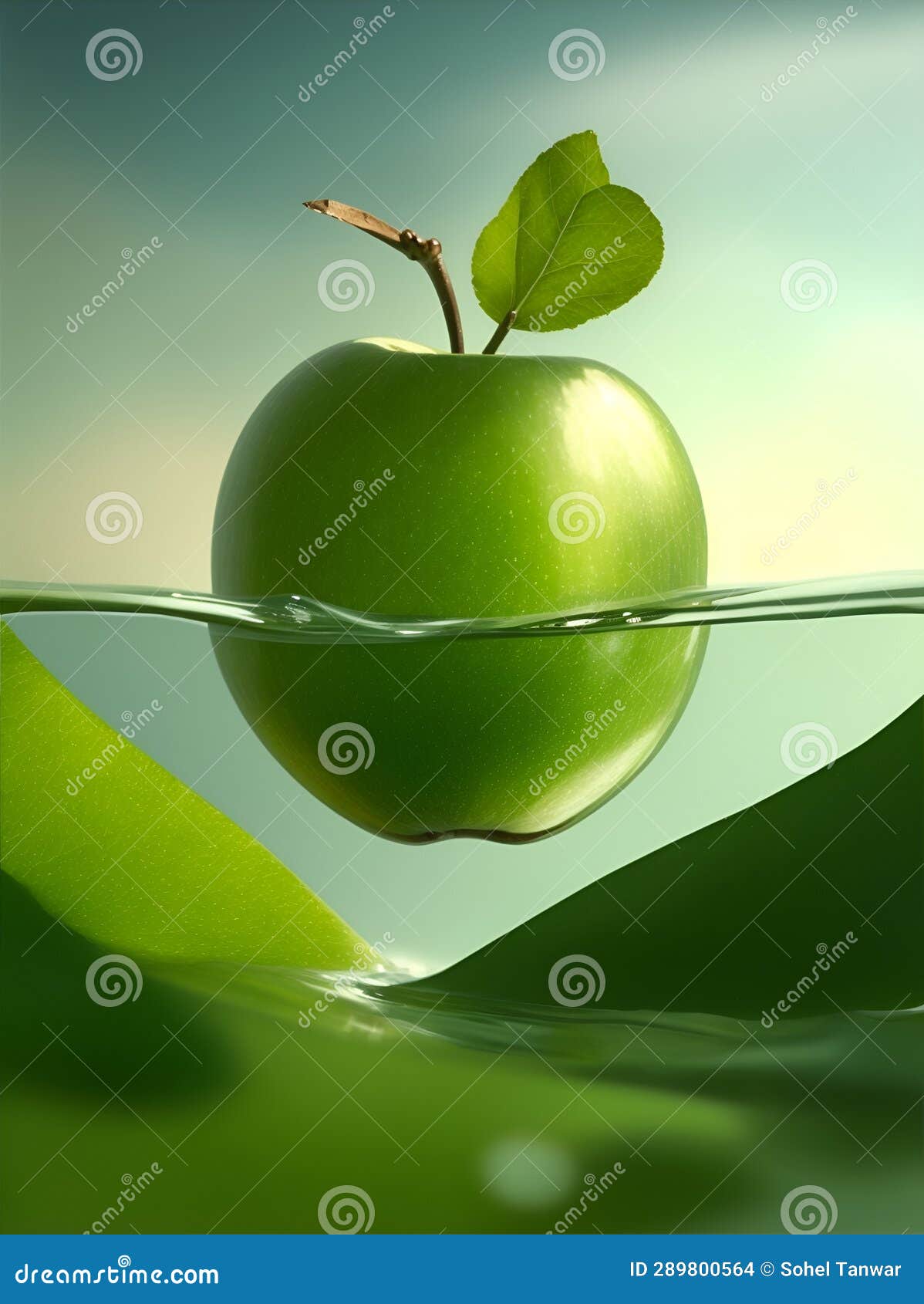 Green Apple Abstract Background. Trendy Design Graphics Used for ...