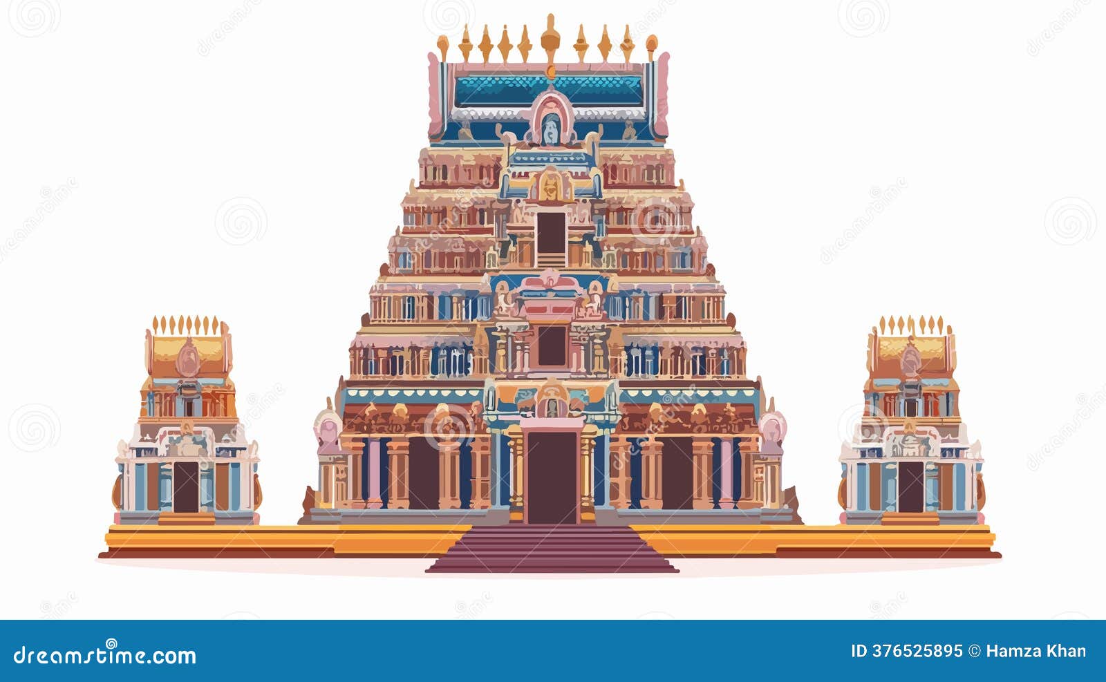 Meenakshi Amman Temple 3D Model Isolated On Transparent Background ...