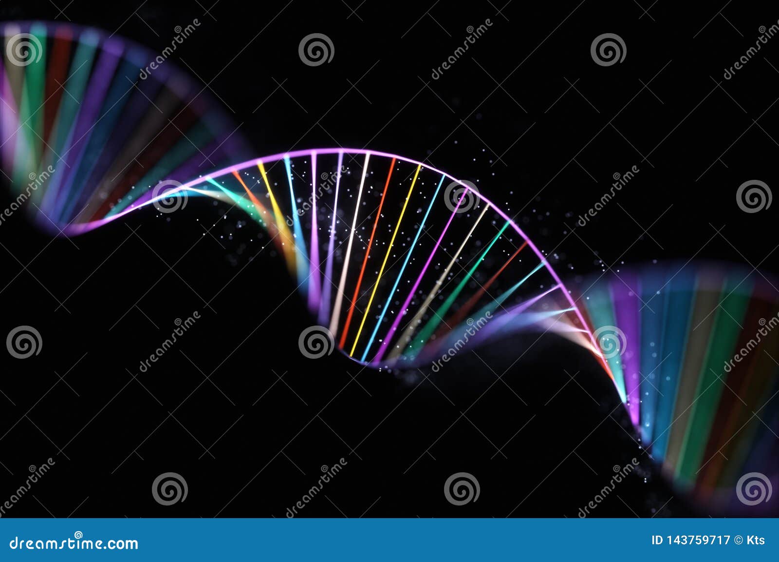 DNA Genetic Code Colorful stock illustration. Illustration of evolution ...