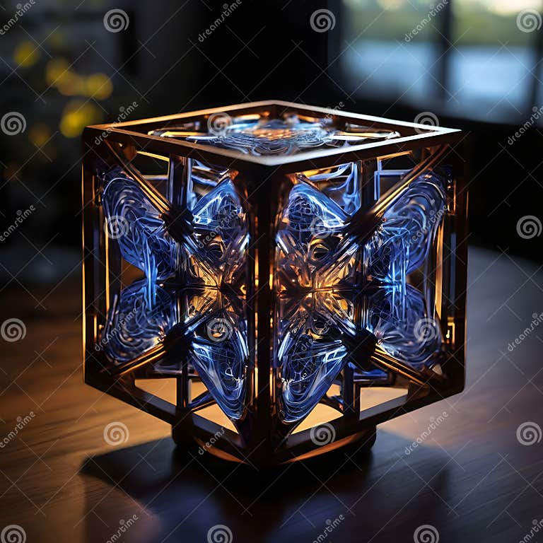 Image of Geometric Metatron Cube Pattern Artwork. Stock Illustration ...