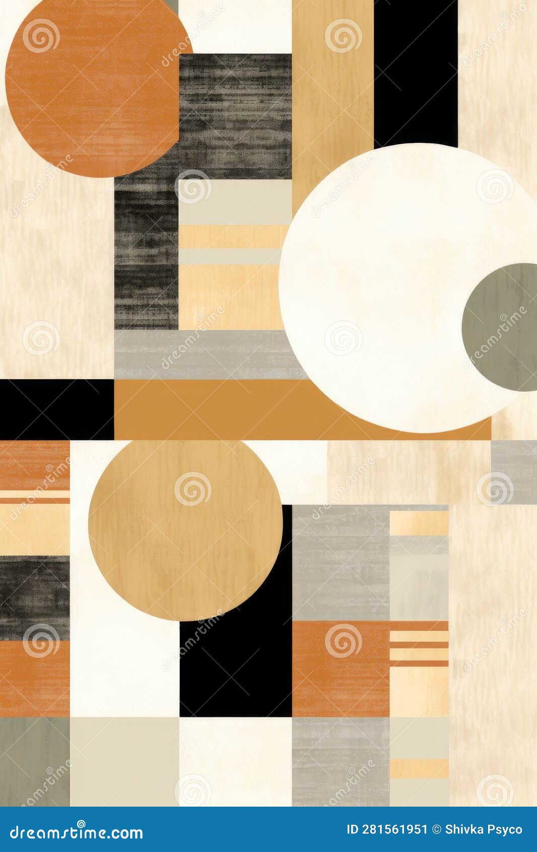 Image of Geometric Mid Century Modern Neutral Patterns Generative AI ...