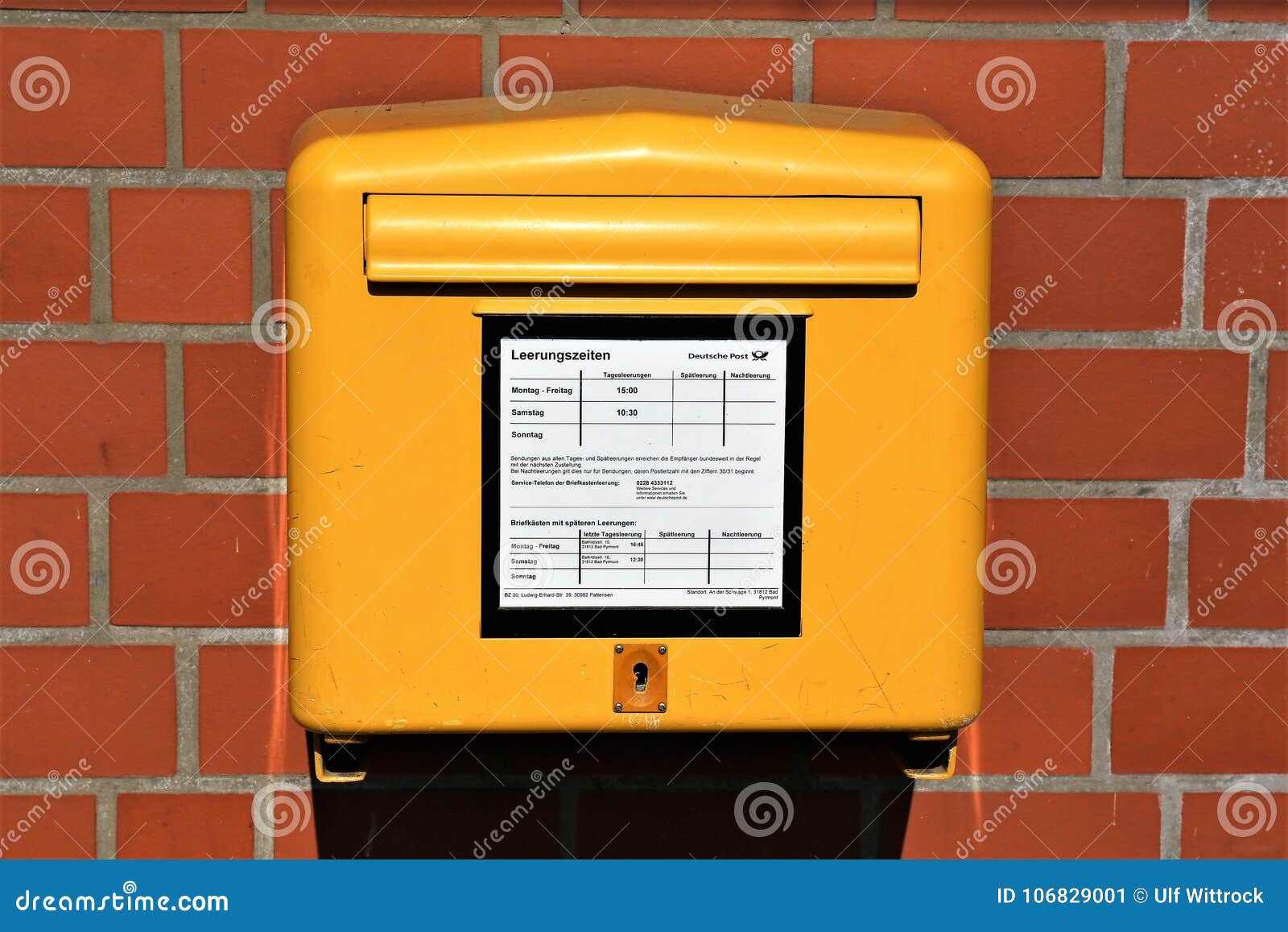An Image of a German Postbox - Bad Pyrmont/Germany - 10/01/2017 ...