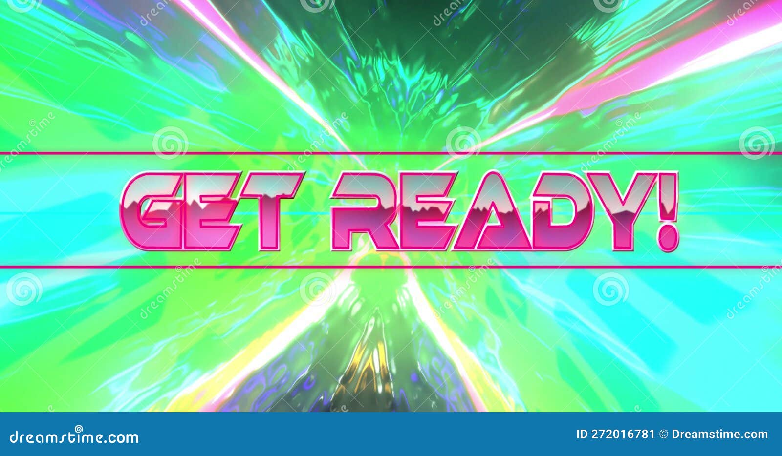Image of Get Ready Text on Multi Coloured Background Stock Illustration ...