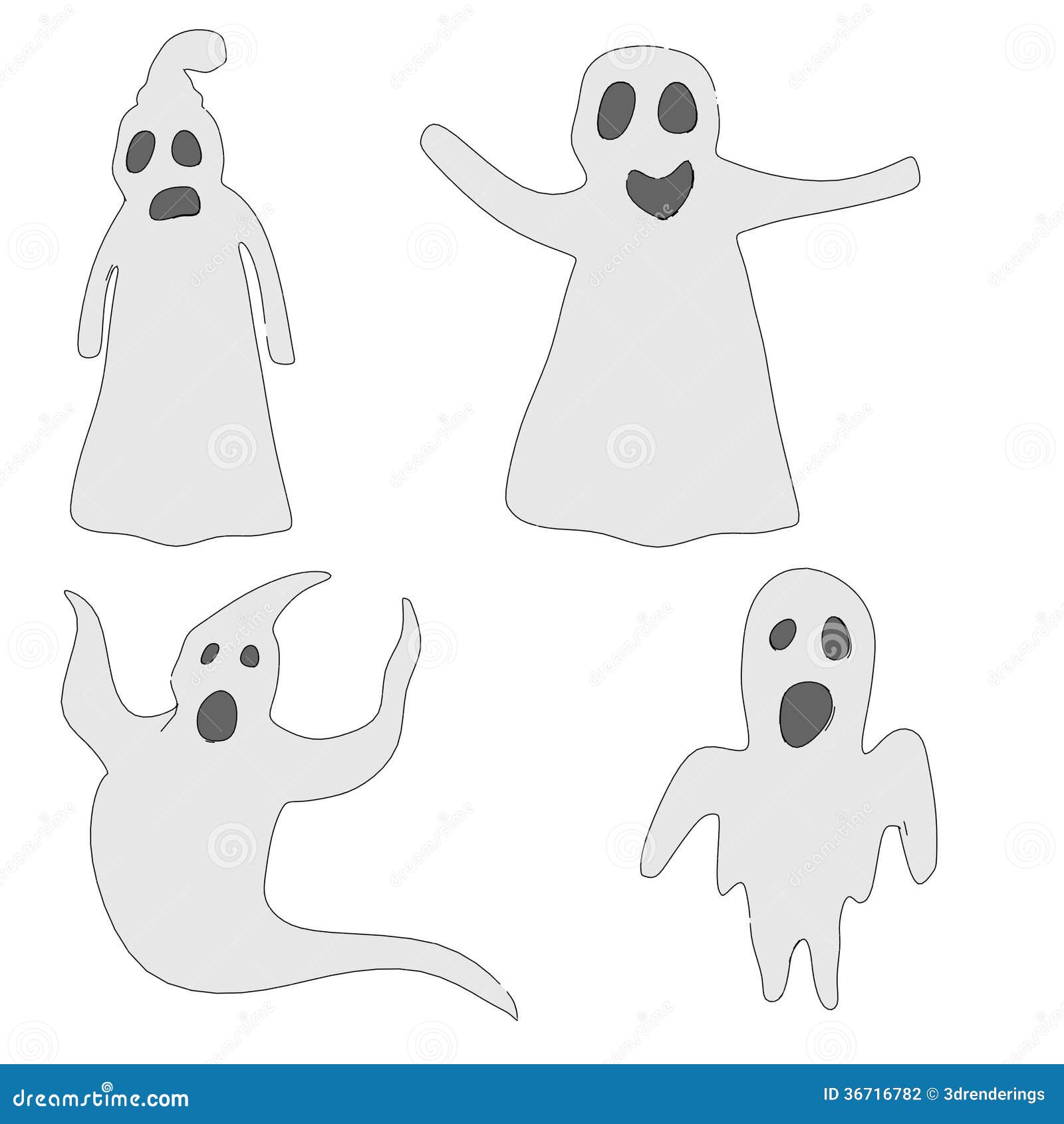 Image of ghost monsters stock illustration. Illustration of creature ...