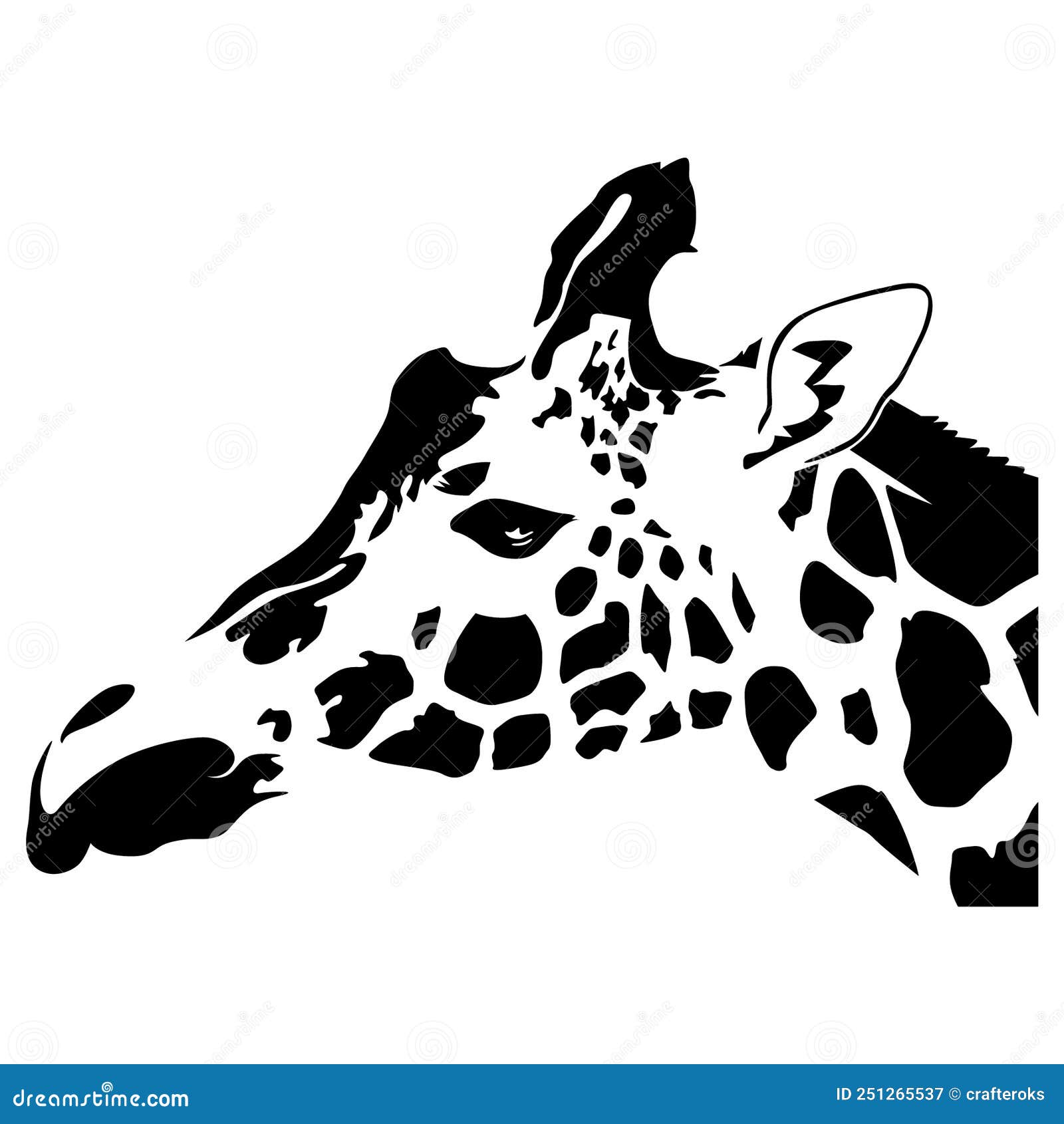 Giraffe EPS Vector File Digital Download Stock Illustration ...