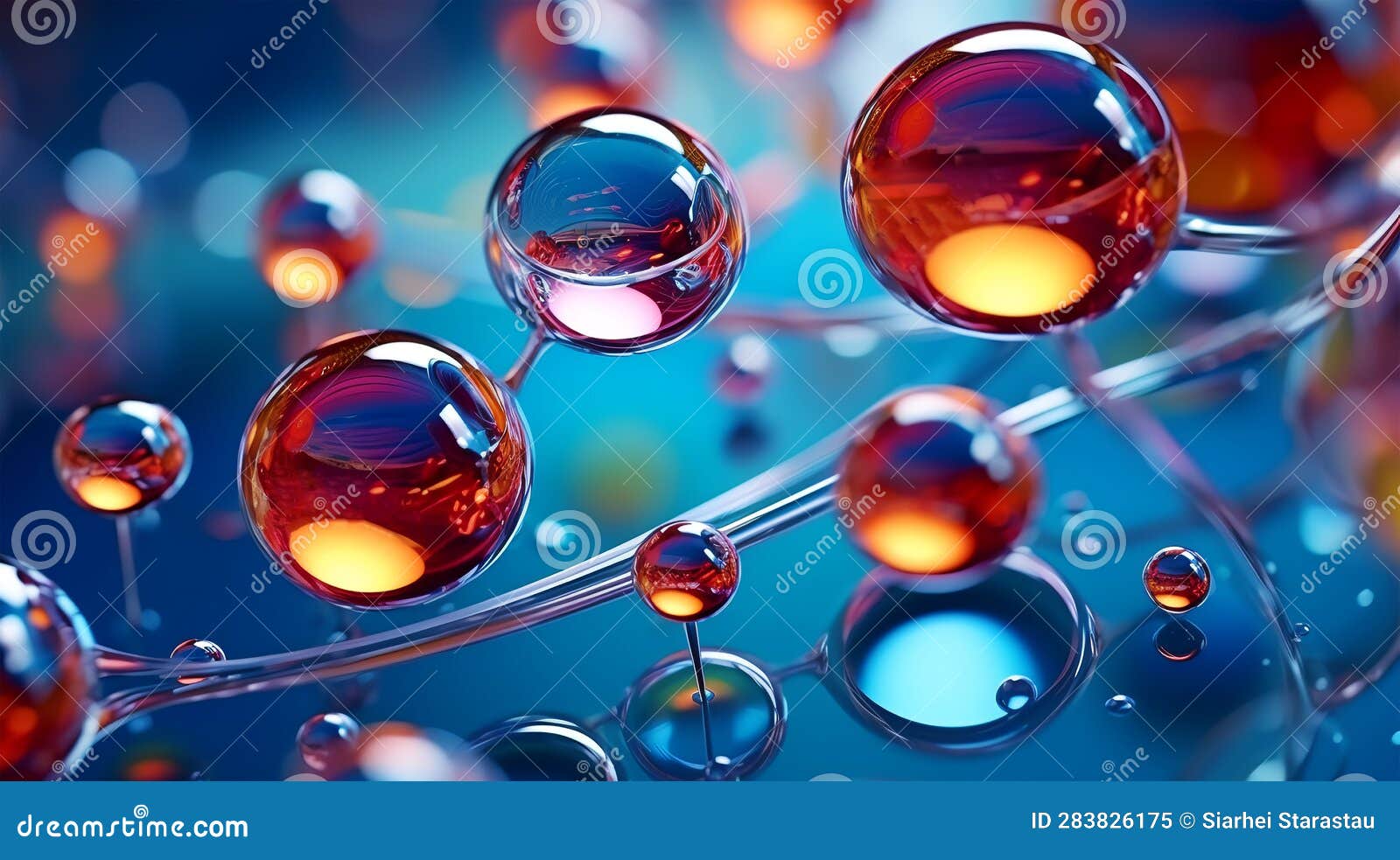 Image of Glass Balls Connected To Each Other,Generated by AI Stock ...