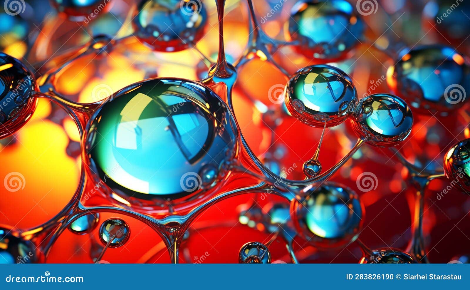 Image of Glass Balls Connected To Each Other,Generated by AI Stock ...