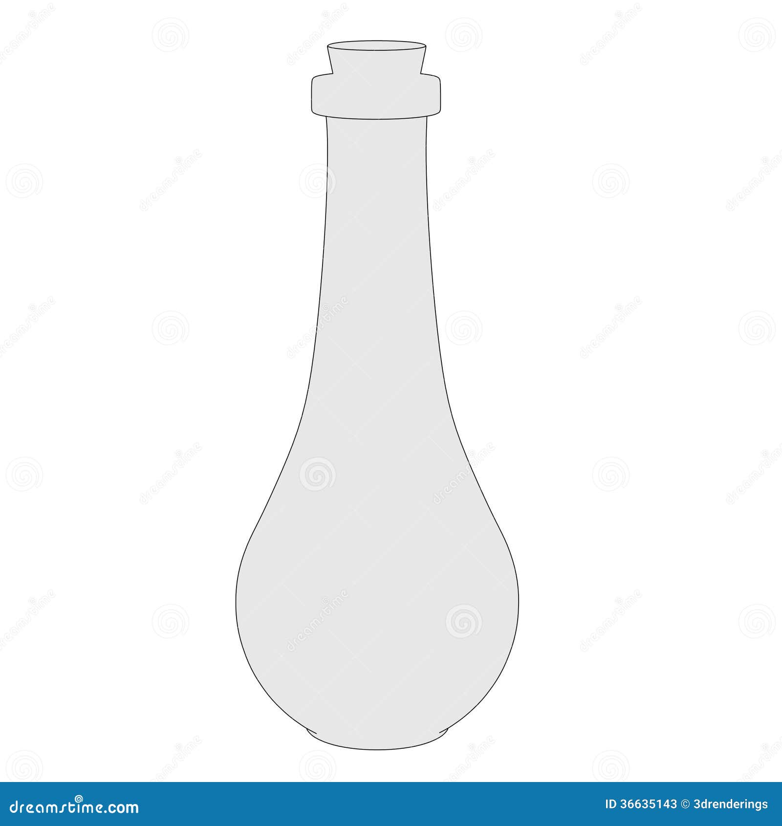 Image of glass flask stock illustration. Illustration of draw - 36635143
