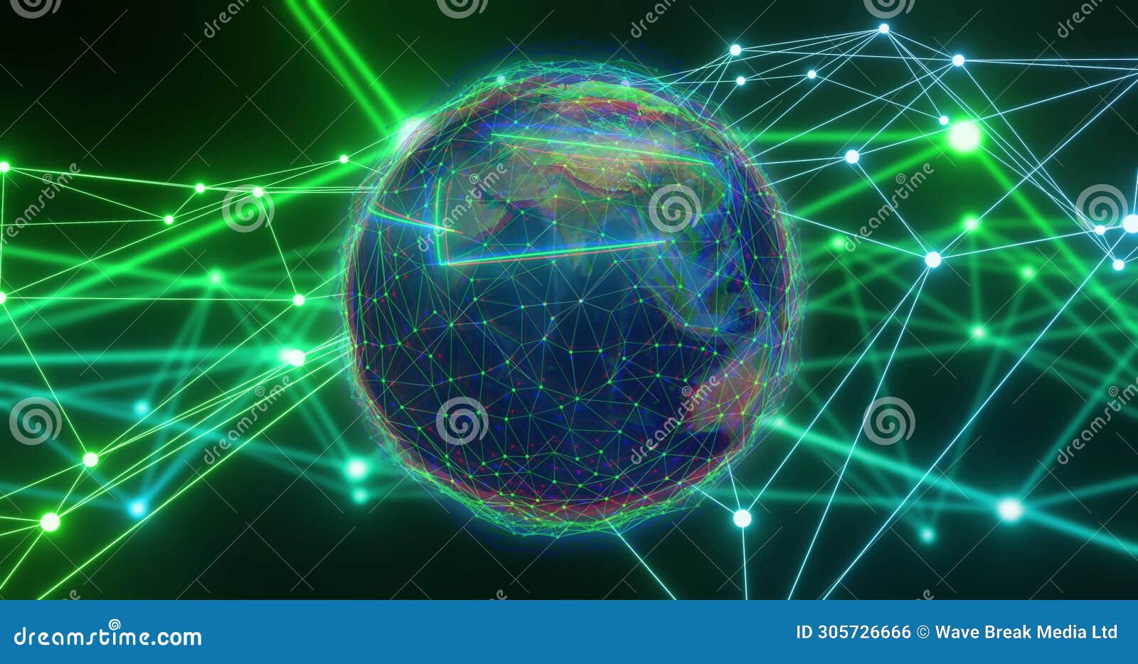 Image of Globe with Network of Connections Stock Photo - Image of ...