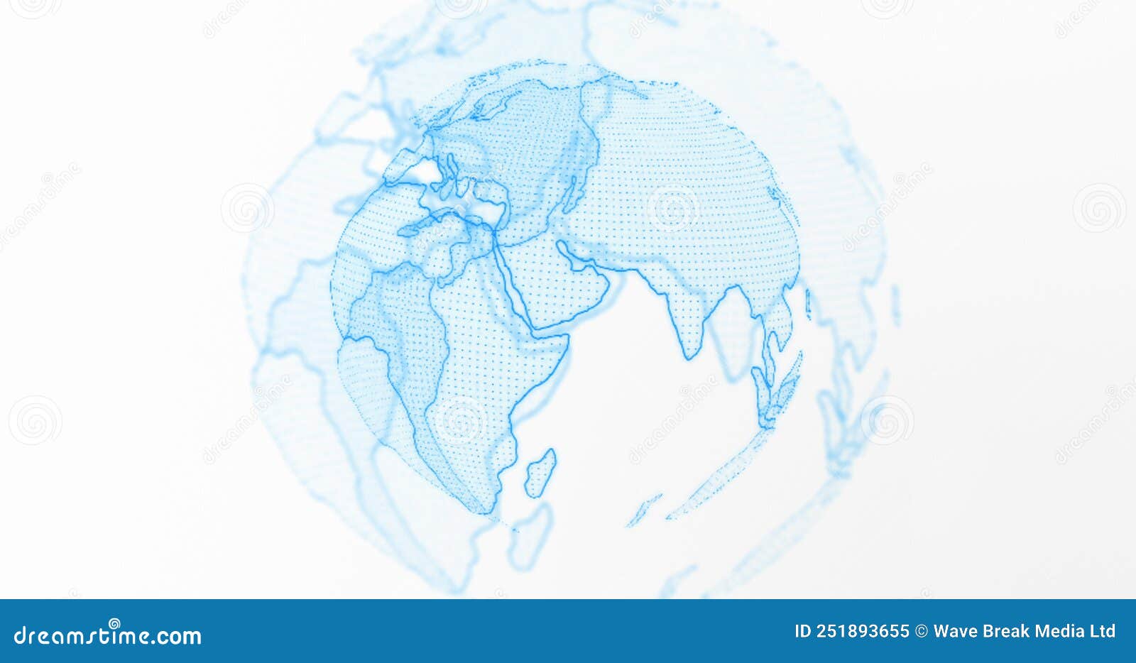 Image of Globe Rotating on White Background Stock Illustration ...