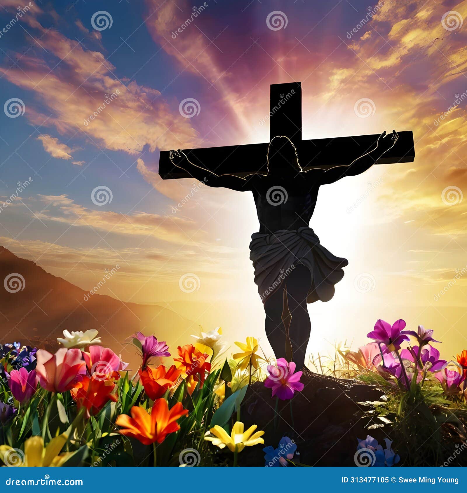 Image of Glorious Resurrection of Jesus with Colorful New Beginning and ...
