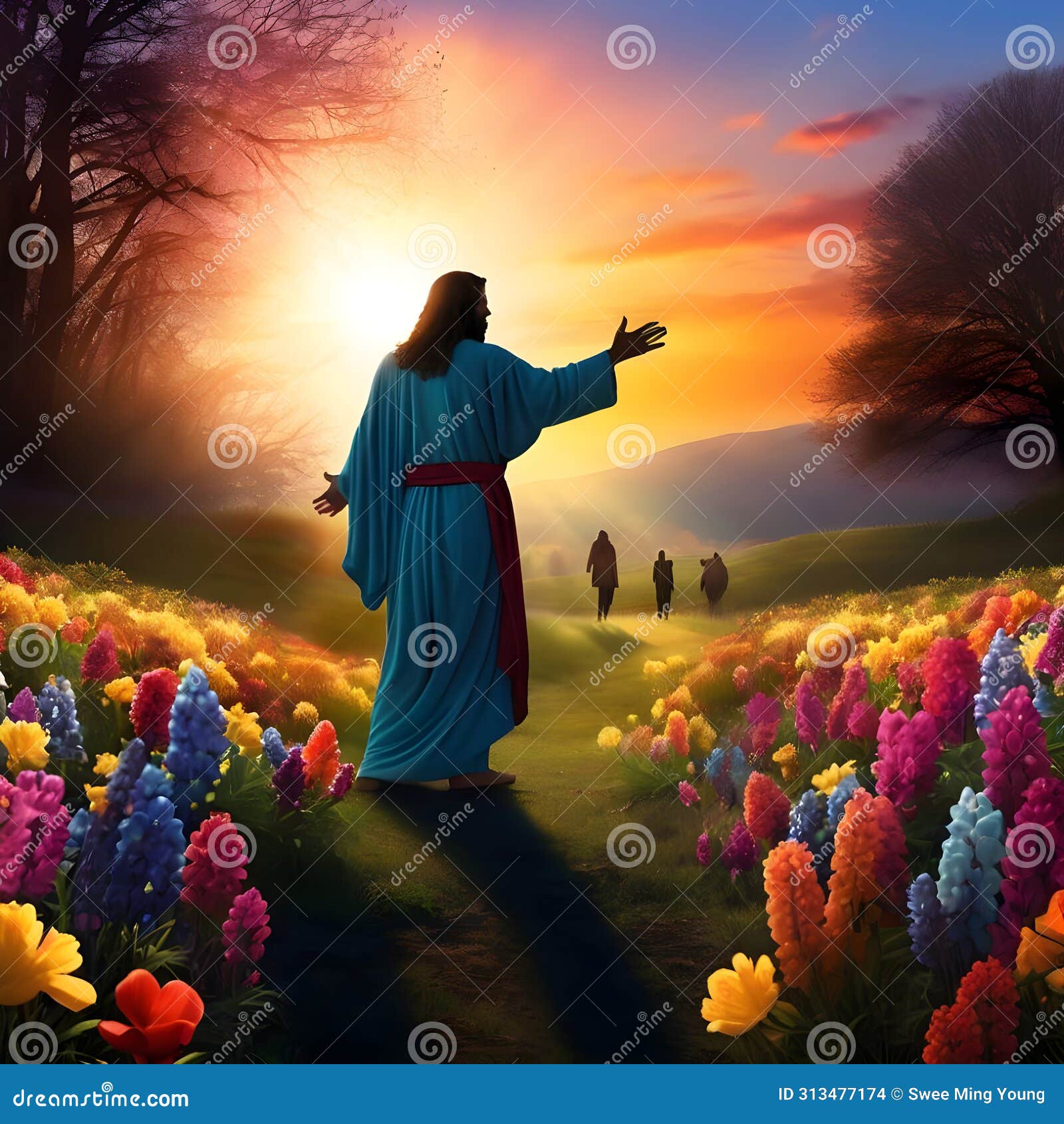 Image of Glorious Resurrection of Jesus with Colorful New Beginning and ...