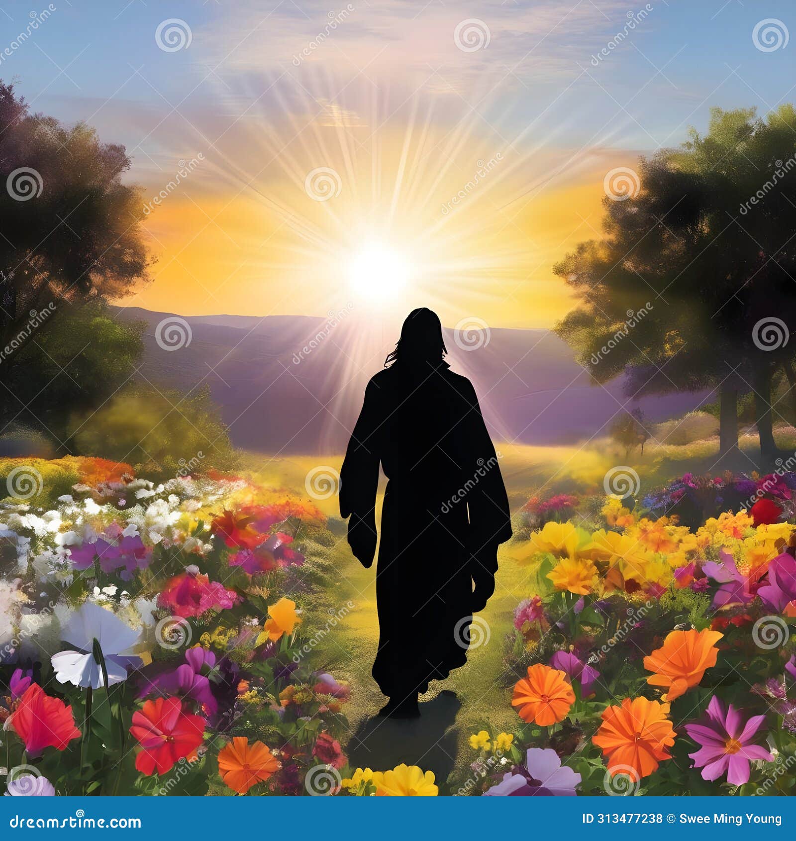 Image of Glorious Resurrection of Jesus with Colorful New Beginning and ...