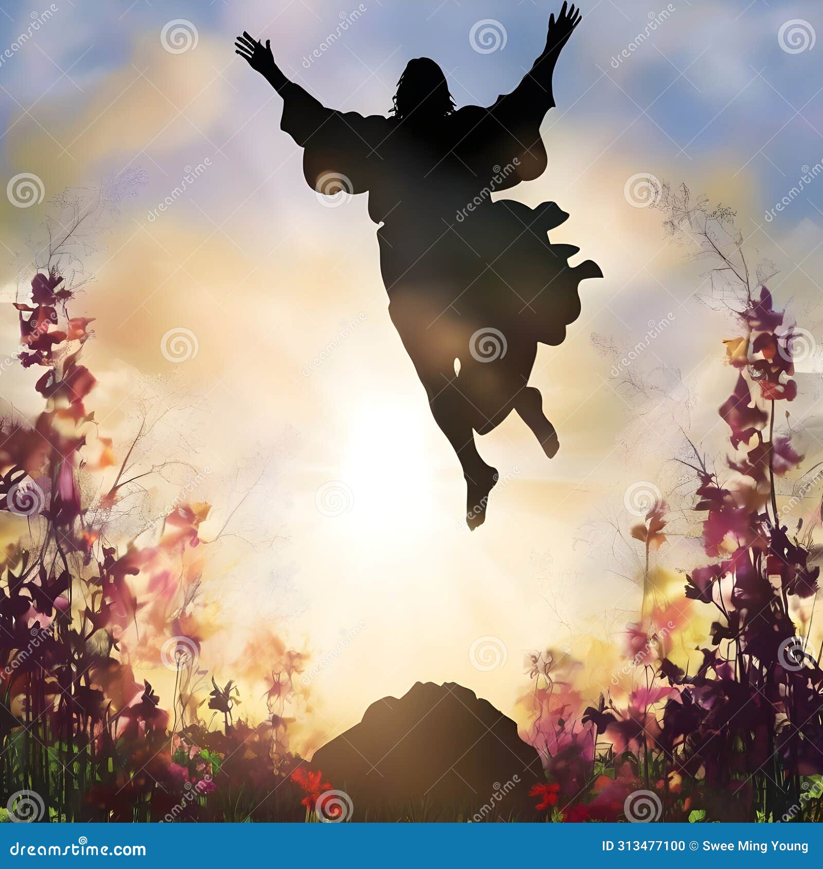 Image of Glorious Resurrection of Jesus with Colorful New Beginning and ...