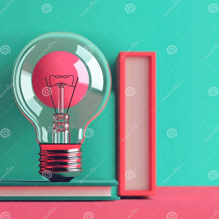 The Image of a Glowing Light Bulb Hovering Over Books Illustrates the ...