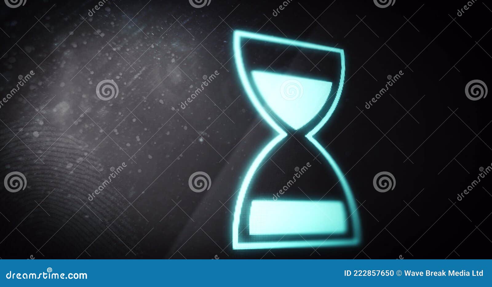 Image of Glowing Loading Hourglass Digital Interface Stock Illustration ...