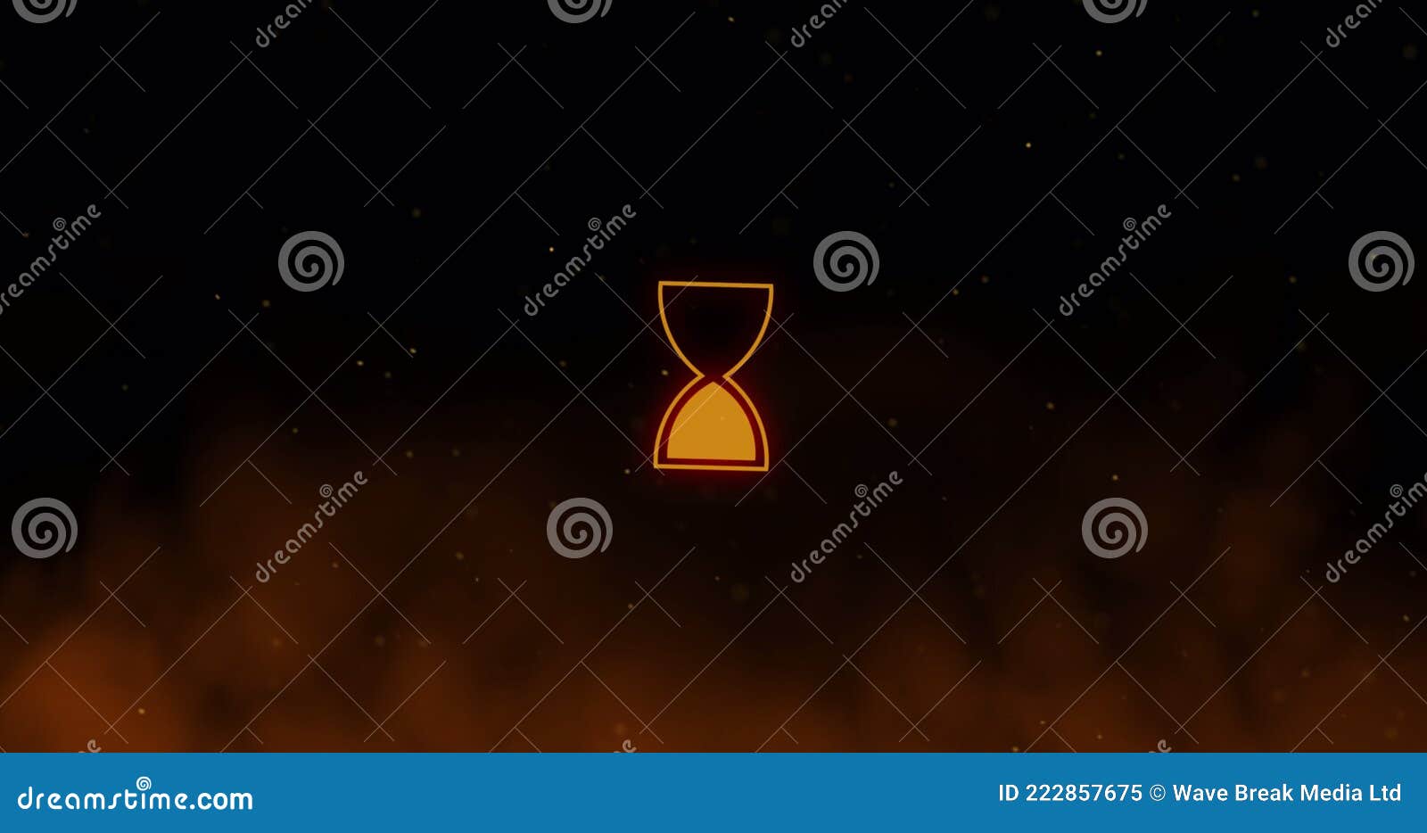 Image of Glowing Loading Hourglass Digital Interface Stock Illustration ...