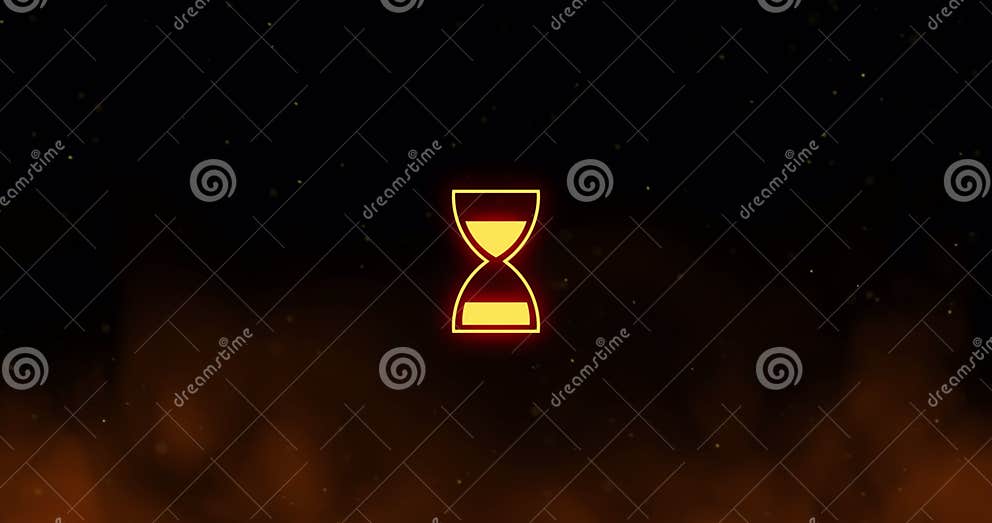 Image of Glowing Loading Hourglass Digital Interface Stock Illustration ...