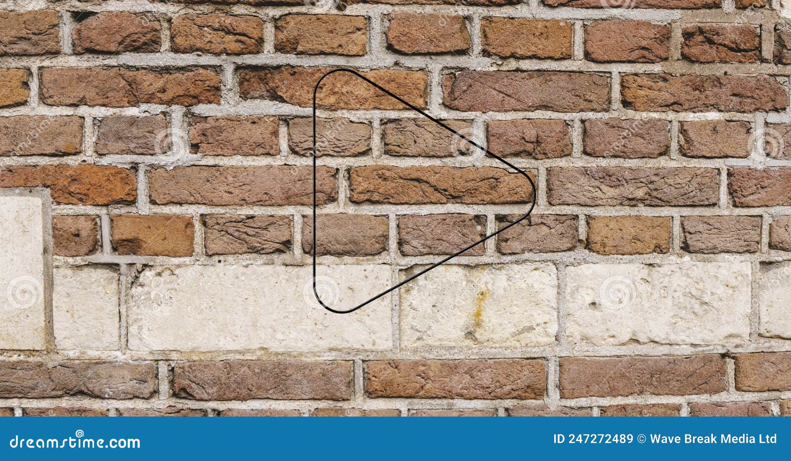 Image of Glowing Neon Arrow Icon on Brick Wall Stock Image - Image of ...