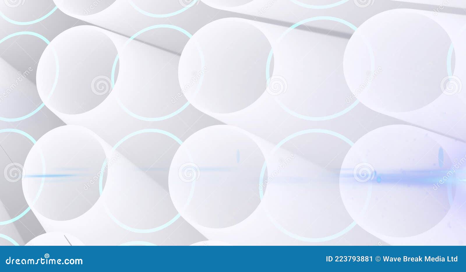 Image of Glowing Network of 3d White Round Shapes Stock Illustration ...