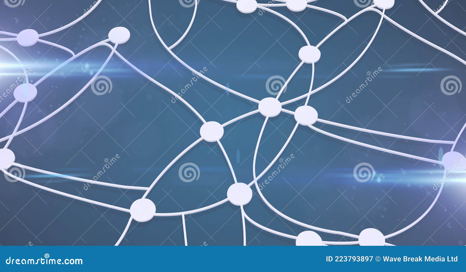 Image of Glowing Network of White Dots and Lines Stock Illustration ...