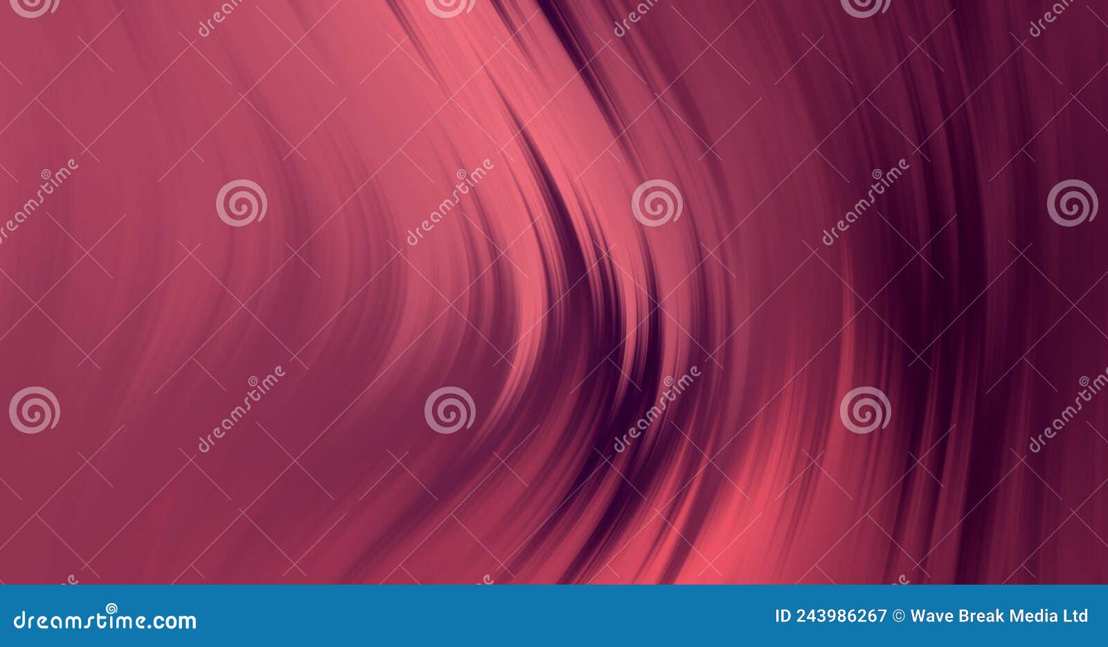 Image of Glowing Pink Light Wave Moving on Black Background Stock ...