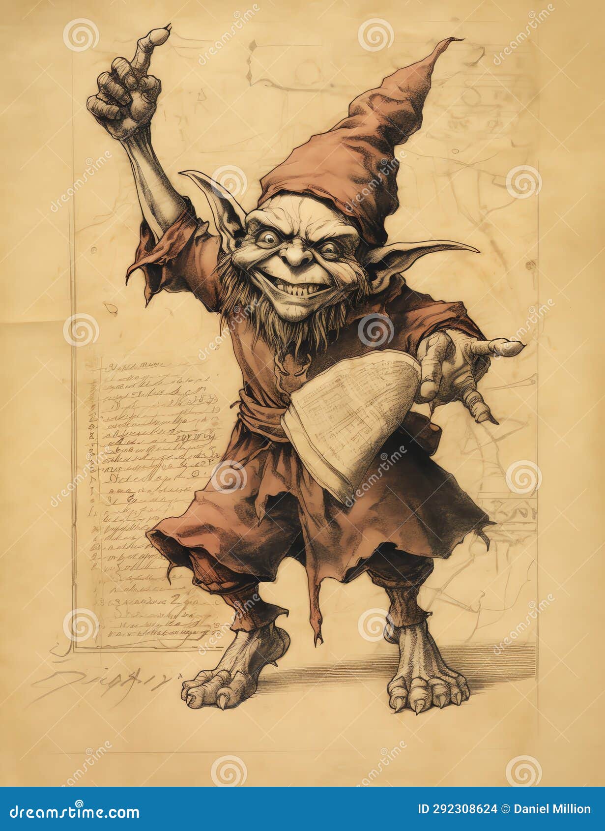 Goblin & Elf Fantasy Old Paper, Junk Journal Digital Paper Stock ...