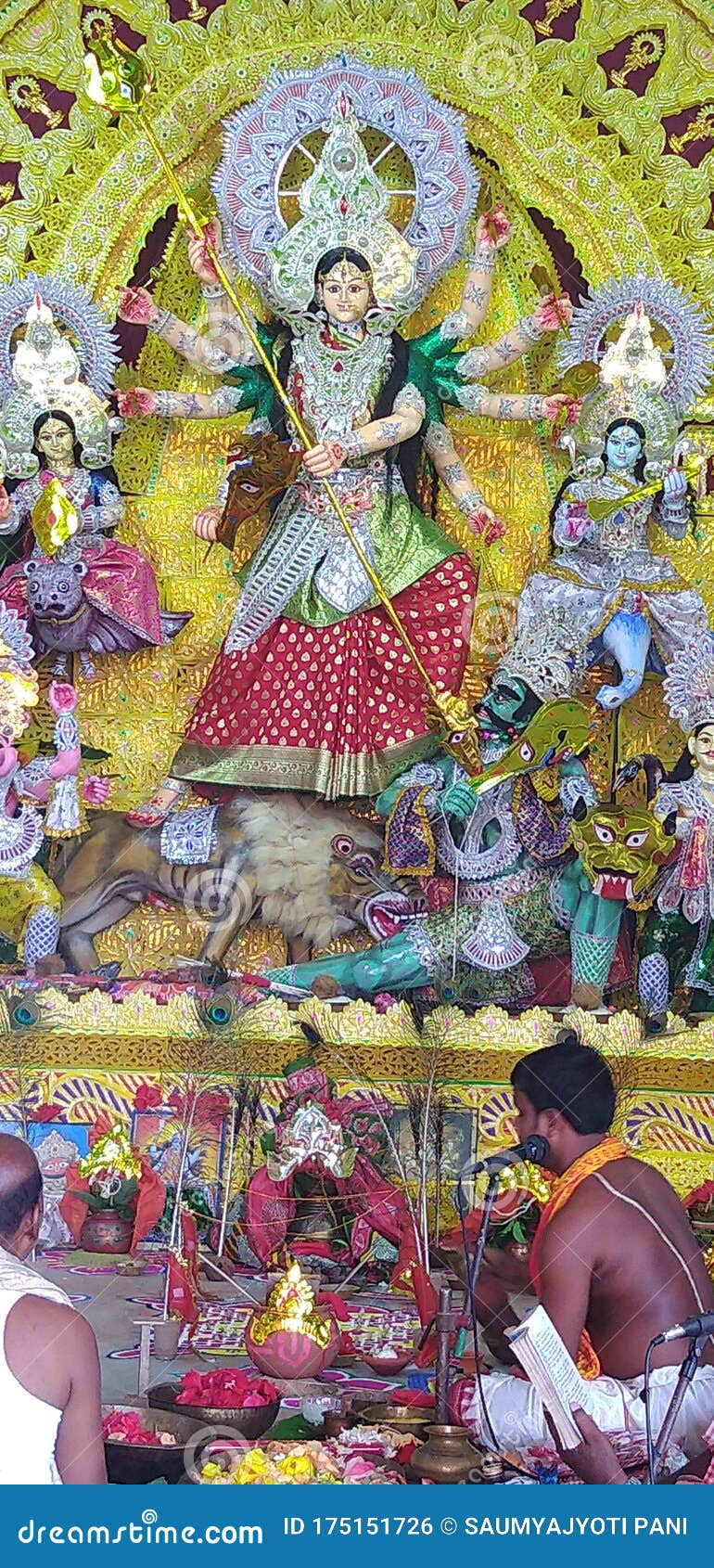 Mother Durga. Goddess Of Hinduism. Celebraion Of Durga Puja Stock ...