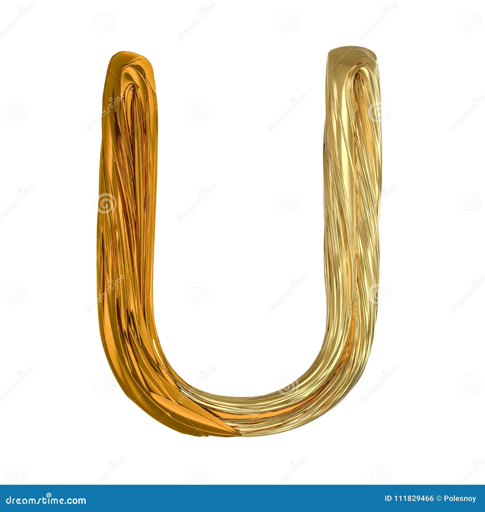 Image of Gold Color Alphabet Isolated on White. 3D Stock Illustration ...